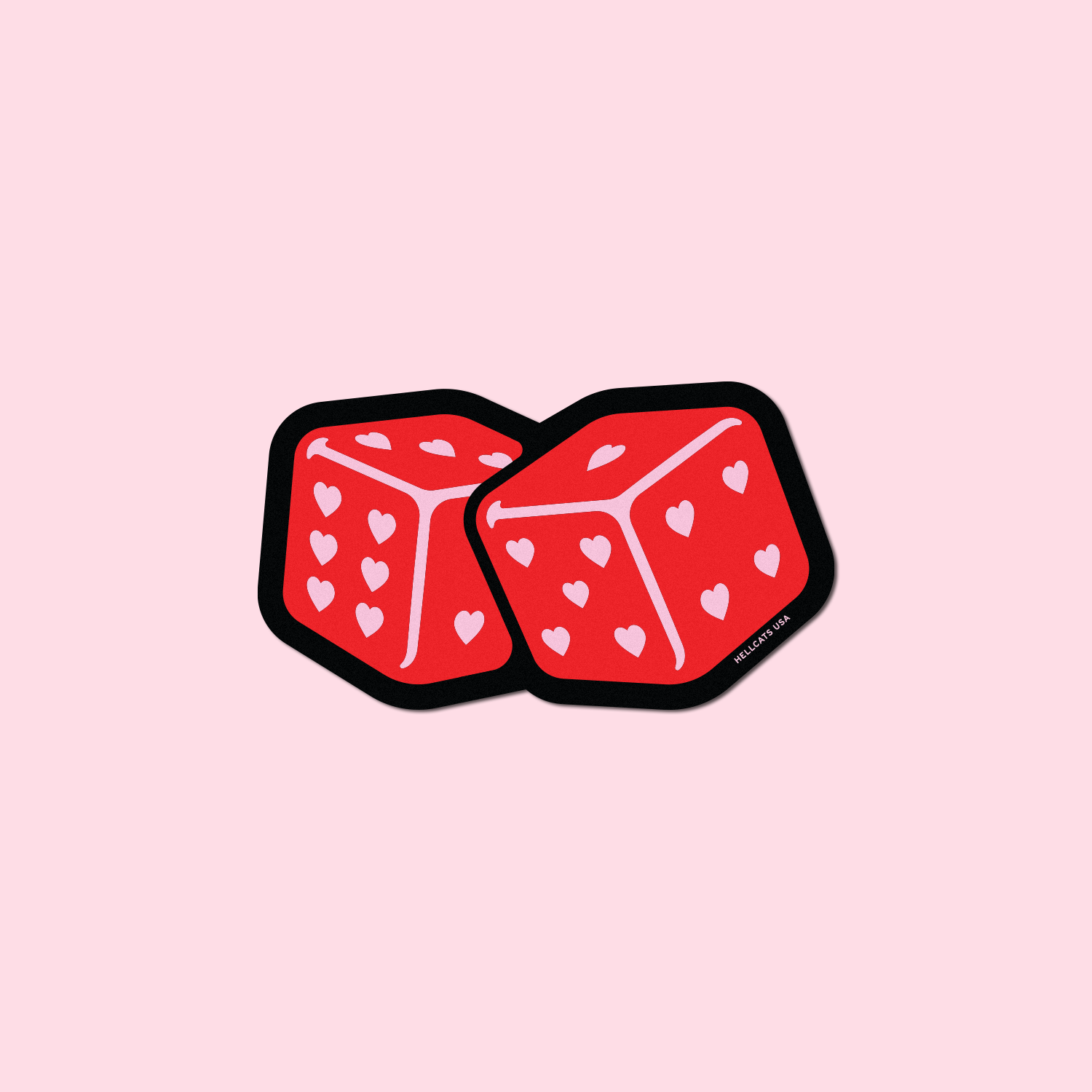 Dice Sticker- Red – Hellcats USA