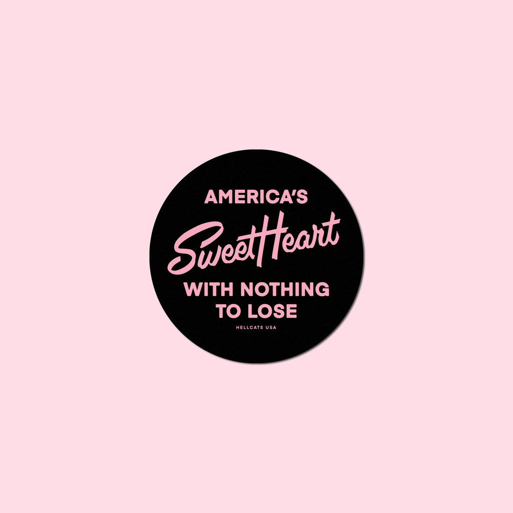 America's Sweetheart Sticker Black - Large – Hellcats USA
