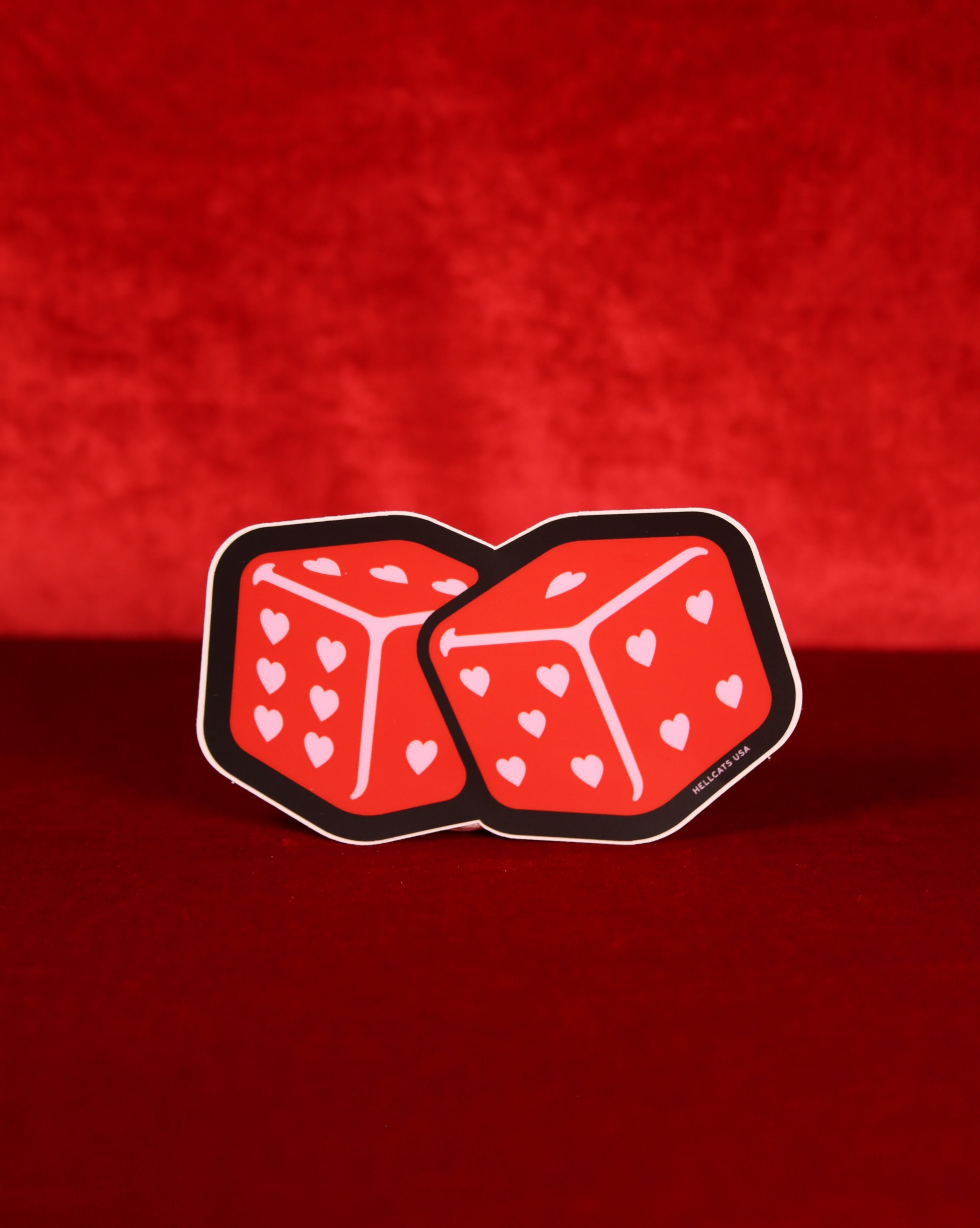 Dice Sticker- Red – Hellcats USA